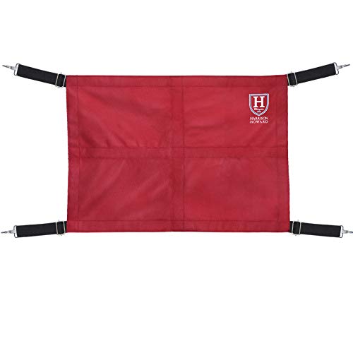 Harrison Howard Horses Stall Guard with Adjustable Straps and Sturdy Spring Hooks Included Aisle Guard for Horses-Red