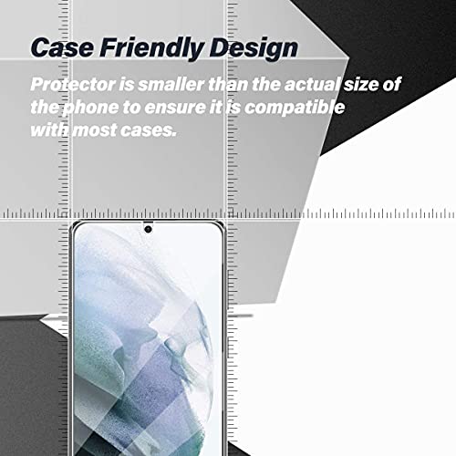 BIGFACE Galaxy S21 Tempered Glass Screen Protector + Camera Lens Protector [ 2 + 2 Pack ][Case Friendly] [Anti-Scratch] [Ultrasonic Fingerprint Unlock] Clear HD Protective Film for Samsung Galaxy S21