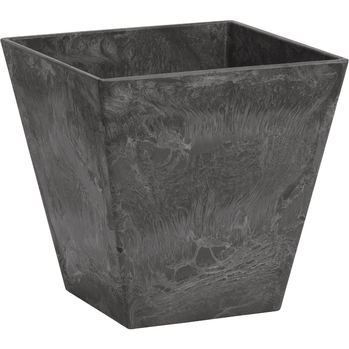 ArtStone Root & Vessel, Black, 35128 Ella Square Planter, 12, Inch