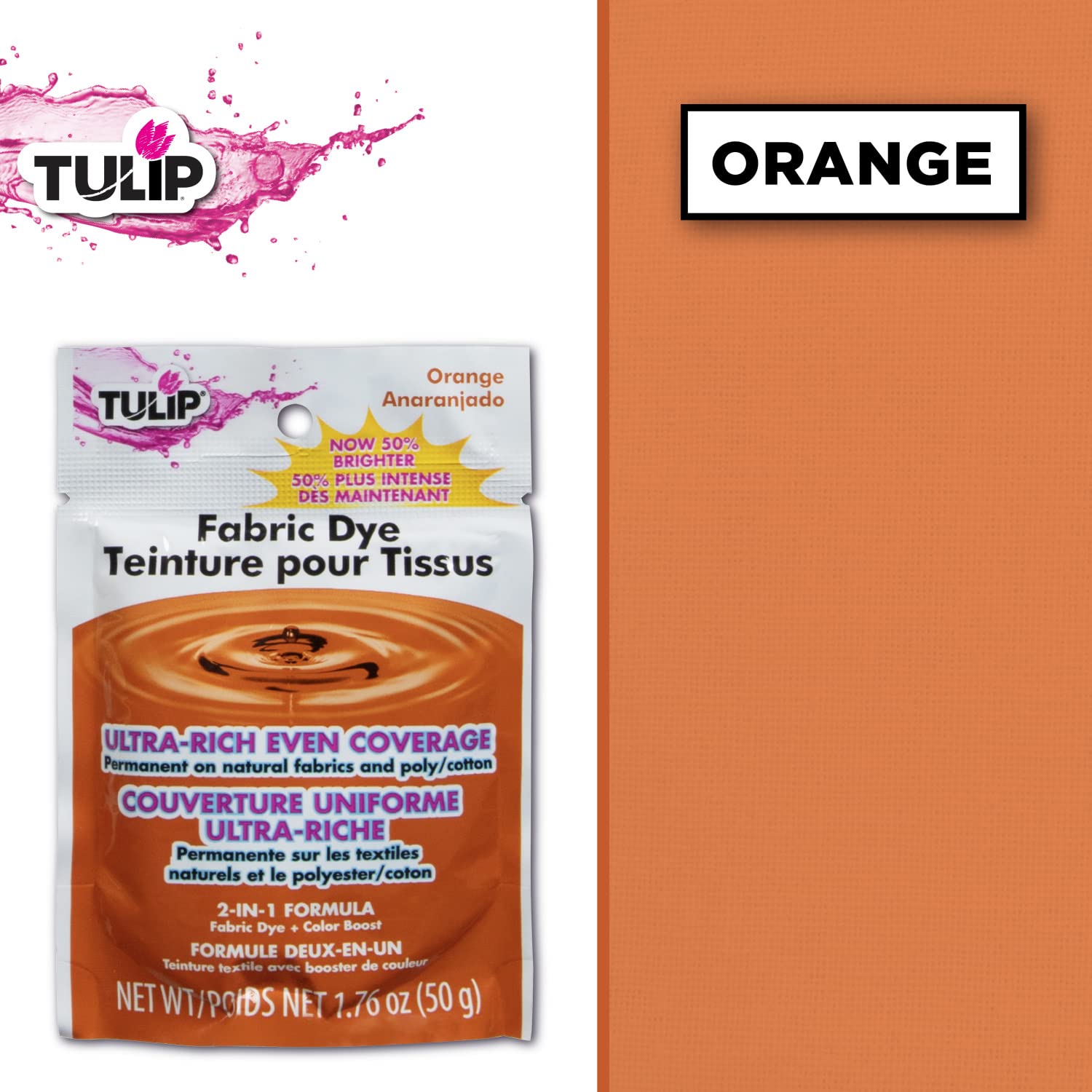 Tulip Permanent Fabric Dye Powder, Orange