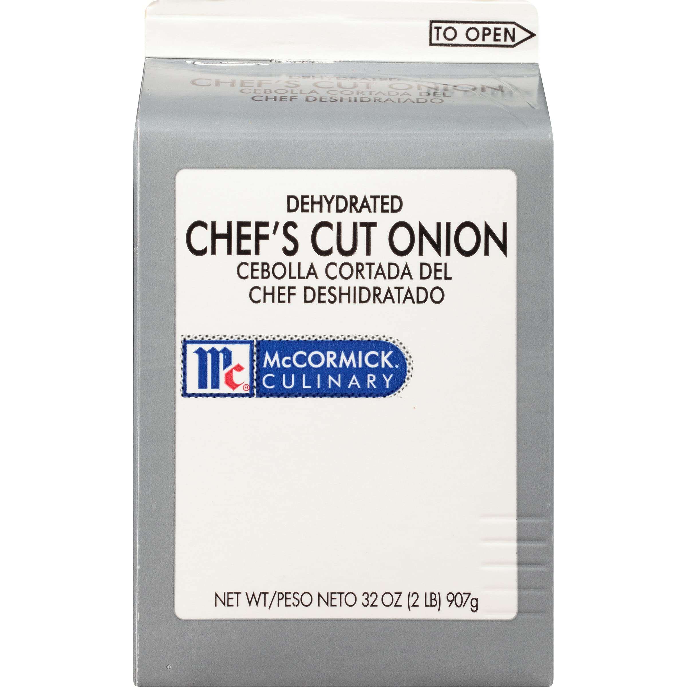 McCormick Culinary Dehydrated Chef's Cut Onion, 2 lb - One 2 Pound Container of Dehydrated Chopped Onions, Use as Fresh Onion Substitute - Perfect in Soups, Dips, Meatloaves and Stews