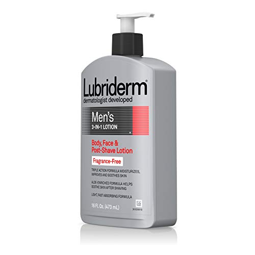 Lubriderm Men's 3-In-1 Moisturizing Body Lotion with Aloe, 16 fl. oz