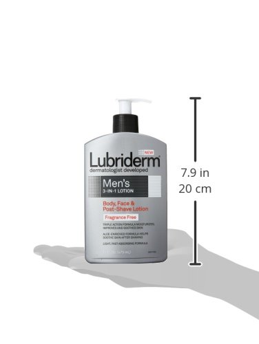 Lubriderm Men's 3-In-1 Moisturizing Body Lotion with Aloe, 16 fl. oz