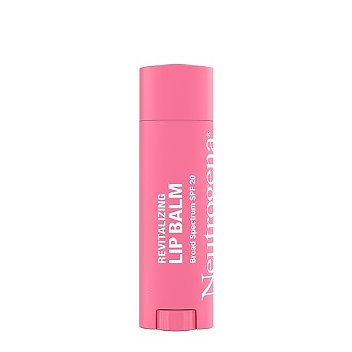 Neutrogena Revitalizing and Moisturizing Tinted Lip Balm with Sun Protective Broad Spectrum SPF 20 Sunscreen, Lip Soothing Balm with a Sheer Tint in Color Healthy Blush 20, .15 oz