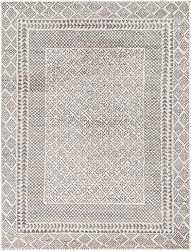 Artistic Weavers Vanessa Bohemian Border Area Rug, 5 ft 3 in x 7 ft 1 in, Gray