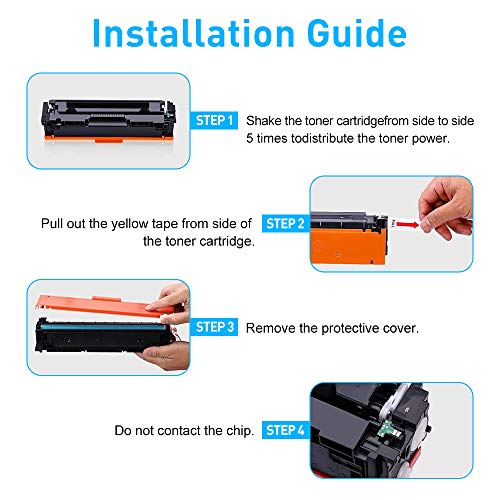 BAISINE Compatible Toner Cartridge Replacement for Kyocera TK-5232 TK5232 for ECOSYS M5521cdw P5021cdw P5021cdn M5521cdn - TK-5232K TK-5232C TK-5232M TK-5232Y Toner (Black Cyan Yellow Magenta, 4Pack)