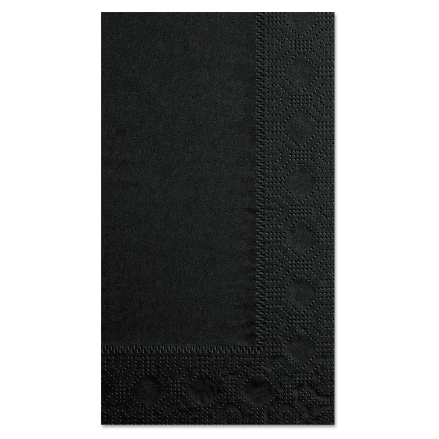 Hoffmaster 180513 Dinner Napkin, Regal Embossed Border, 2 Ply, 1/8 Fold, 15" x 17" Unfolded (4.25" x 7.5" Folded), (Case of 1,000) , Black