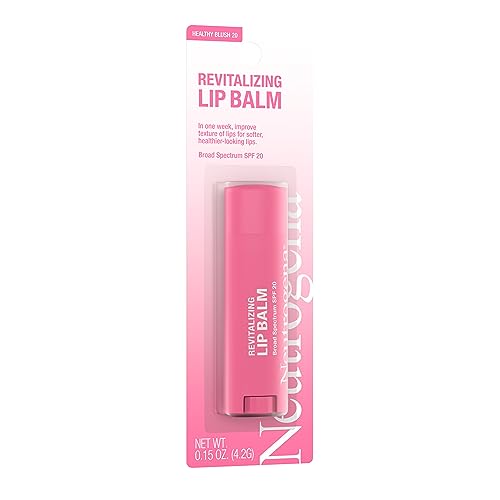 Neutrogena Revitalizing and Moisturizing Tinted Lip Balm with Sun Protective Broad Spectrum SPF 20 Sunscreen, Lip Soothing Balm with a Sheer Tint in Color Healthy Blush 20, .15 oz