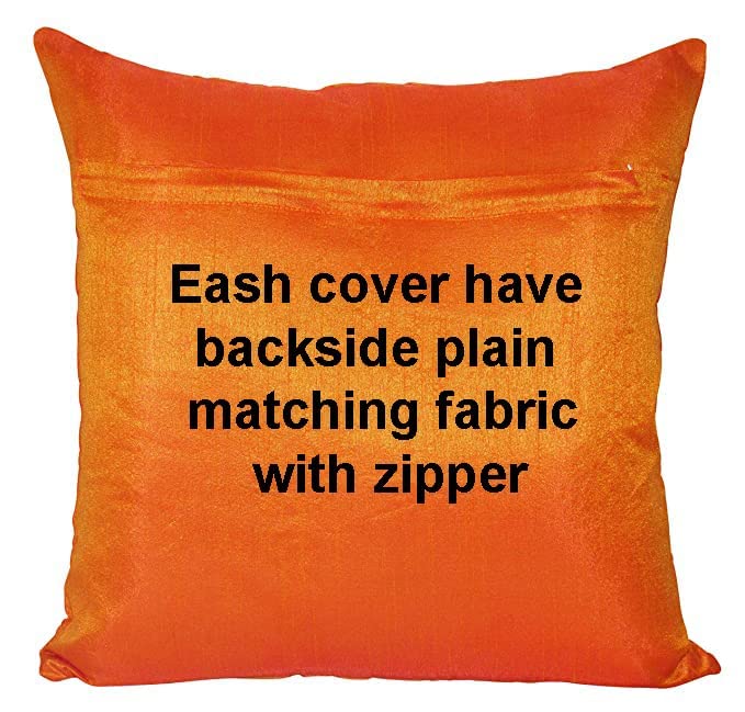 Pinkparrot dopian Silk Multi Colour Cushion 16x16 inch Set of 2 pc-Fc41
