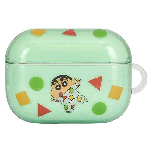ă°ăŤăăłăăŁăźăş Gourmandise BCYS-15A Crayon Shin-chan AirPods Pro Soft Case, Green