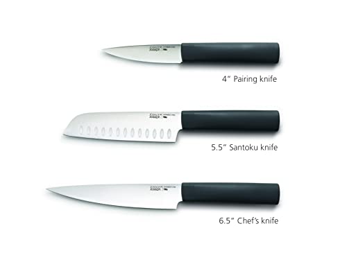 Joseph Joseph Nest Plus 6-Piece Knife and Cutting Board Set, One Size, Silver