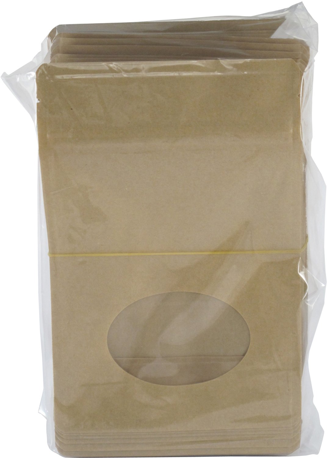 50 Natural Kraft Stand-up Zip Pouch with Window (Small (5 1/8"W x 8 1/8"H))