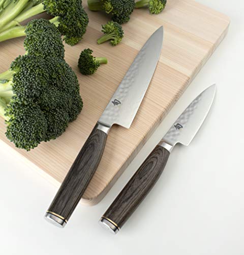 Shun Cutlery Premier Grey Paring Knife 4", Small, Nimble Cooking Knife for Peeling, Coring, Trimming and More, Precise Cutting Knife, Handcrafted Japanese Kitchen Knife