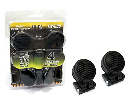 Absolute TW-600 600 Watts MAX High Efficiency Dome Tweeter with Built-In Crossover (Pair)