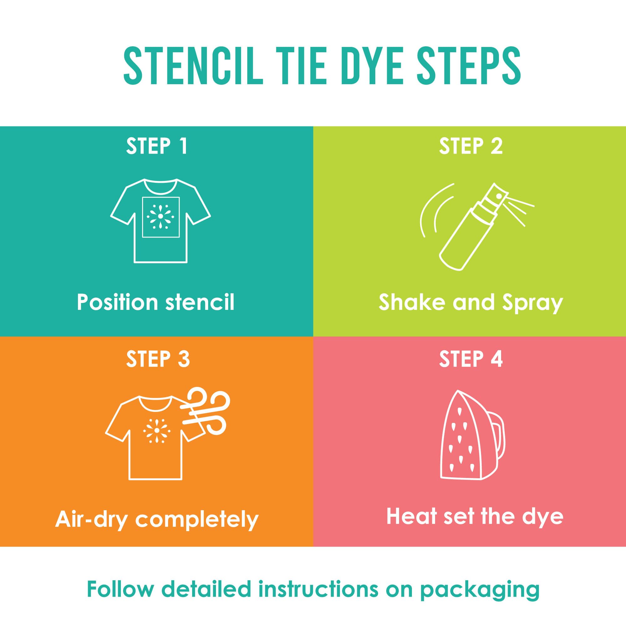 S.E.I. Classic Tie Dye Kit, Fabric Dye Spray Set, Easy Clean Up, Easy Application, Spray Tie Dye Kit - 8 Pack of Colors
