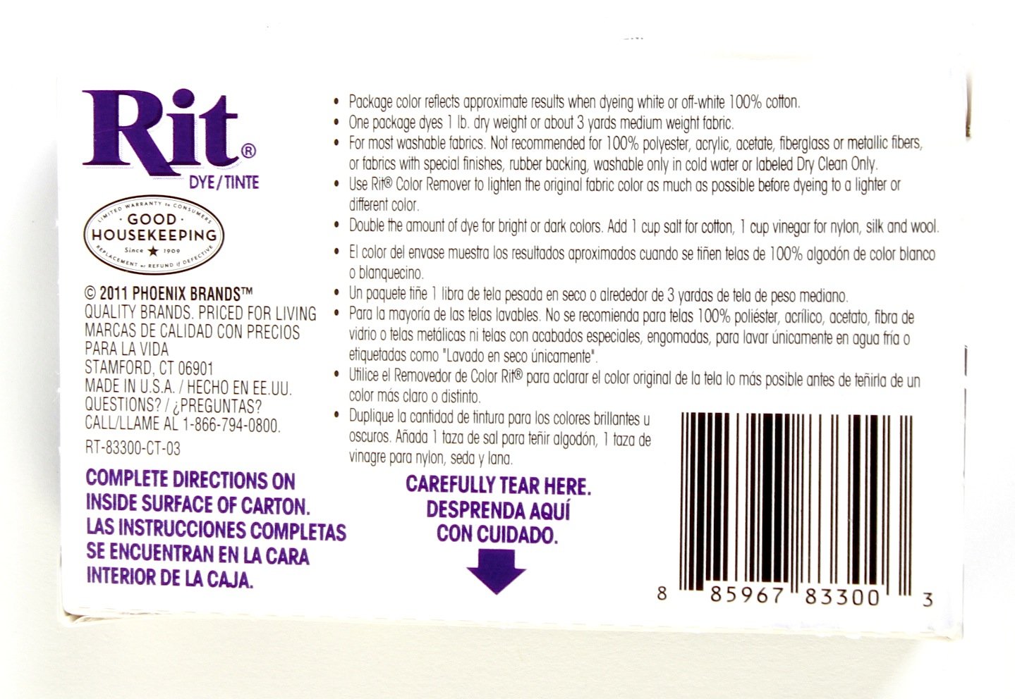 Rit Concentrated Powdered Fabric Dye, Navy Blue 1.13 oz ( Pack of 3)