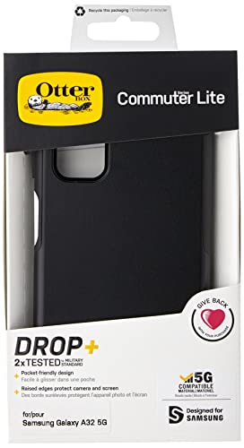 Samsung Galaxy A32 5G Case, OtterBox, Commuter Series Lite, slim & tough, pocket-friendly, with open access to ports and speakers (no port covers), - BLACK