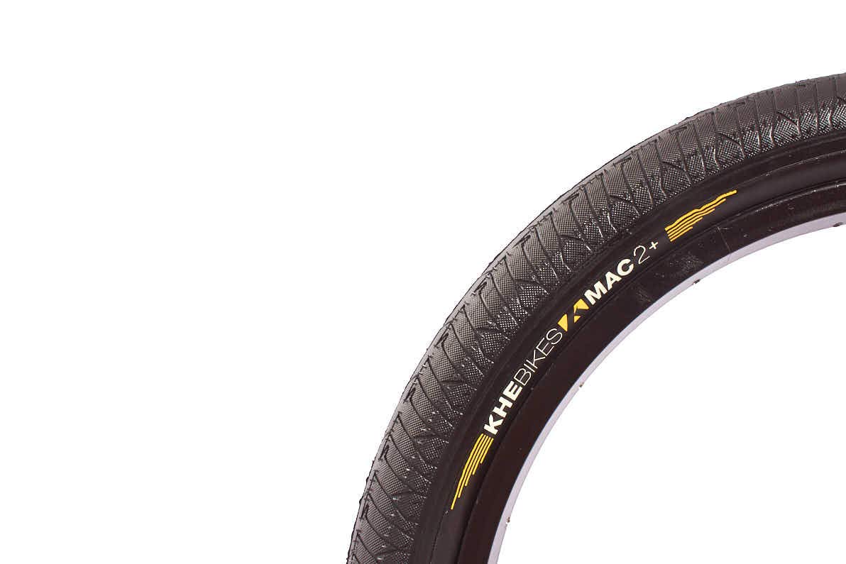 KHE BMX Tire Freestyle MAC2+ Street Park Folding 20 x 2.30 Inches 0.79lbs Black