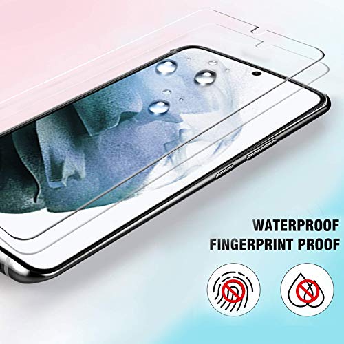 Ferilinso [4 Pack] 2 Pack Screen Protector for Samsung Galaxy S21 5G, [NOT Fit S21+Plus], with 2 Pack Camera Lens Protector [100% Support Ultrasonic Fingerprint Unlock-Super Fast] [Case Friendly]