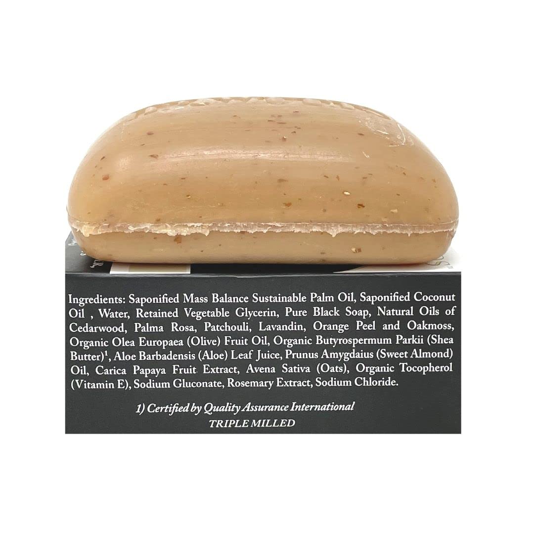 Dr. Woods Raw Black Rejuvenating Exfoliating Body Bar with Organic Shea Butter 5.25 Ounce