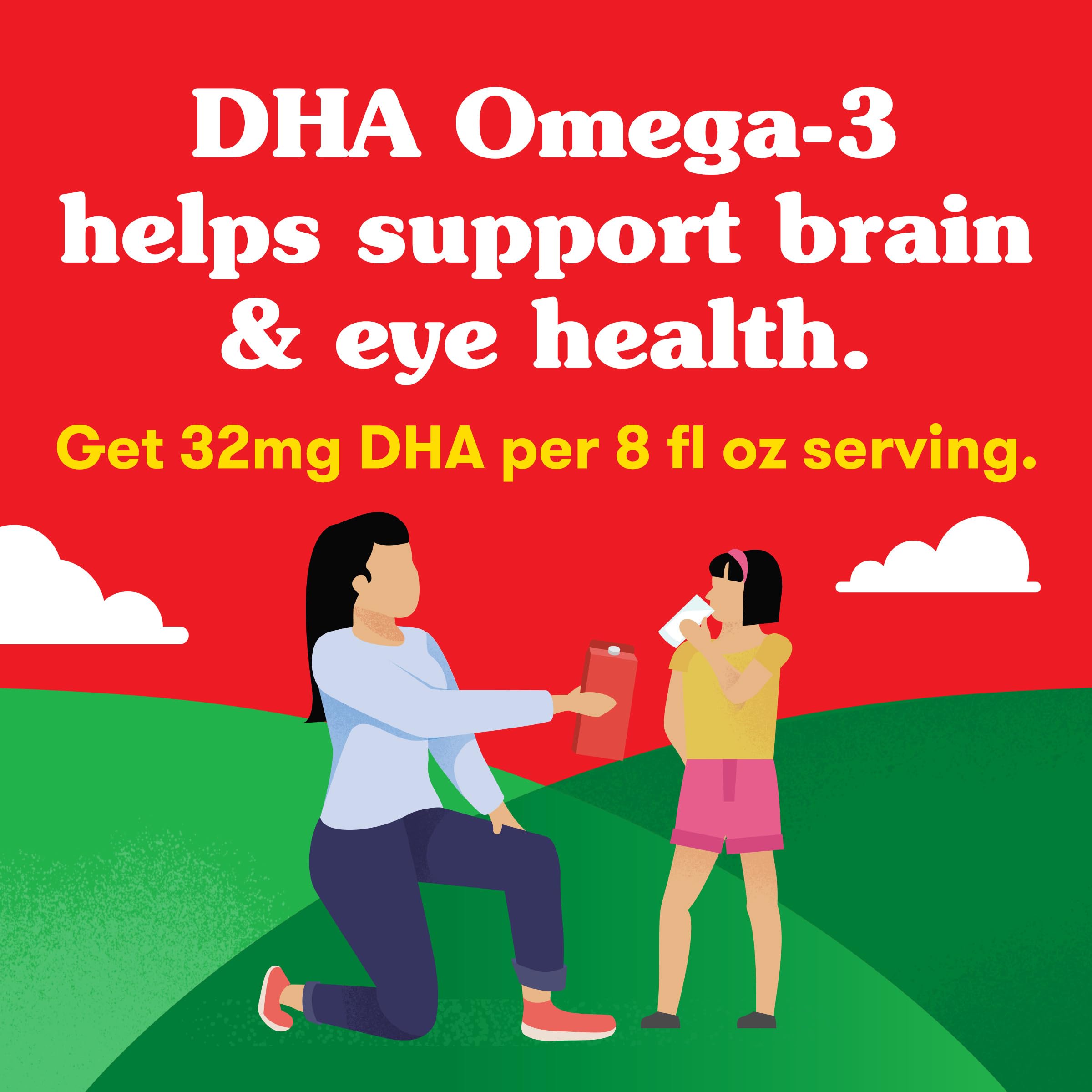 Horizon Organic DHA Omega-3 Milk, DHA 2 Percent Milk, 64 FL OZ Half Gallon Carton