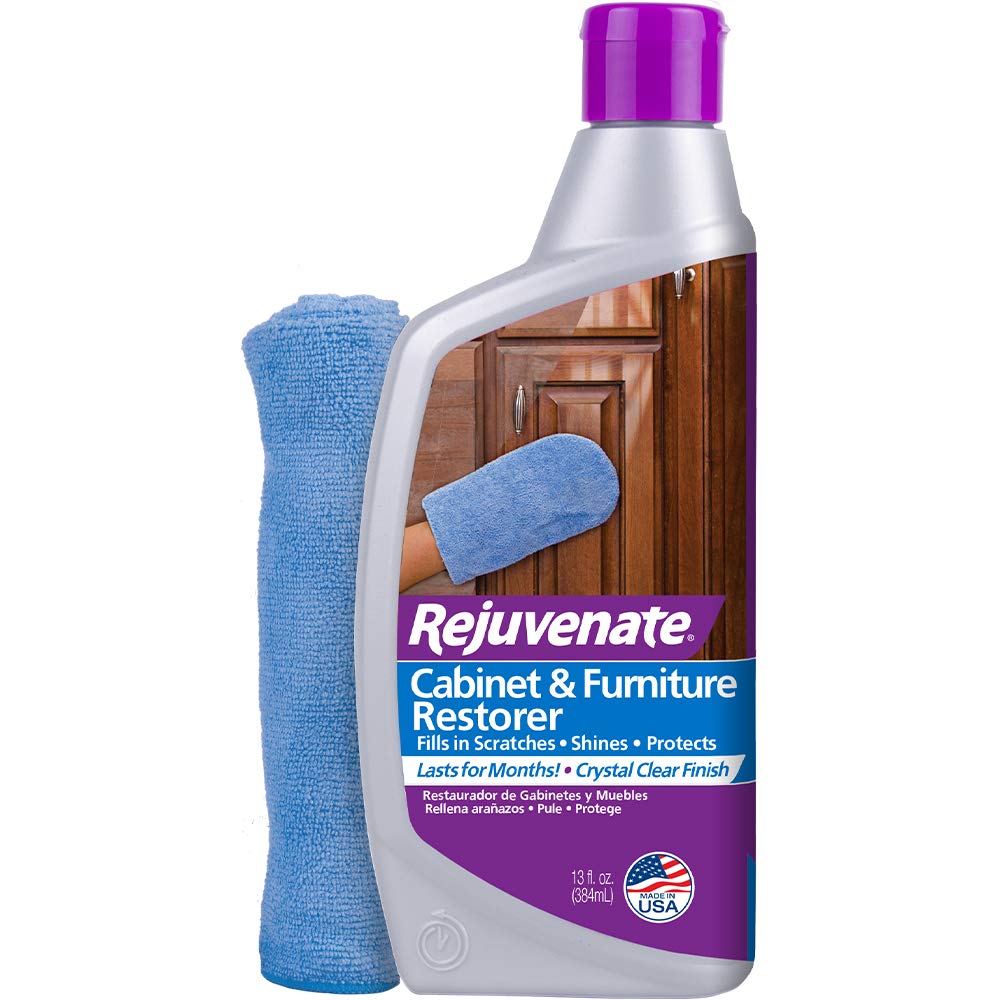 Rejuvenate Cabinet & Furniture Restorer Fills in Scratches Seals and Protects Cabinetry, Furniture, Wall Paneling