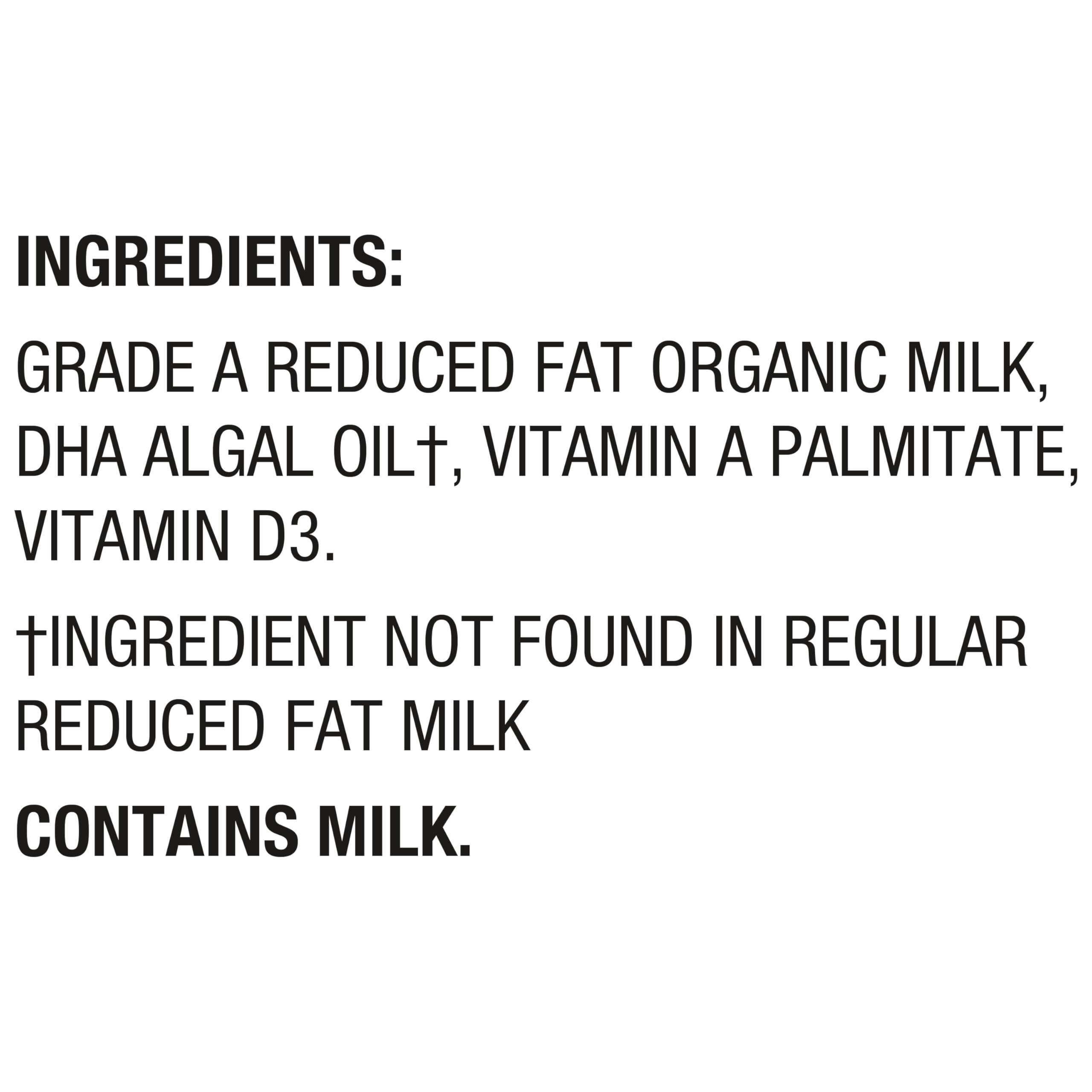 Horizon Organic DHA Omega-3 Milk, DHA 2 Percent Milk, 64 FL OZ Half Gallon Carton