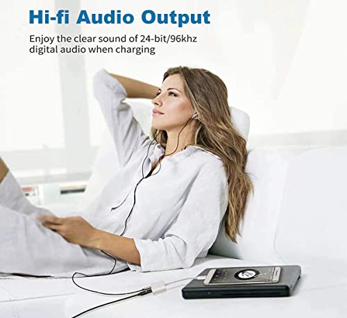 3 in 1 Lightning to 3.5mm Jack Headphone Adapter Earphone Jack Audio and Charging Adapter Headphone Splitter Compatible for iPhone 13 12 11 SE XS XR X 8 7 and iPad