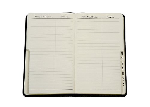 Graphic Image 5 Inch Leather Bound Pocket Address Book, Genuine Calfskin Leather, 750 Entries, British Tan