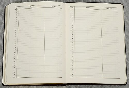 Graphic Image 7 Inch Leather Bound Desk Address Book, Genuine Calfskin Leather, 1,400 Entries, British Tan