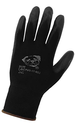 Global Glove Safety Work Gloves work gloves, Black, Large Pack of 144 US