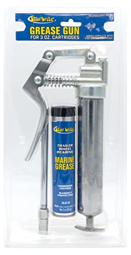 STAR BRITE Pistol Grease Gun with 3 OZ. Cartridge (028703),Silver