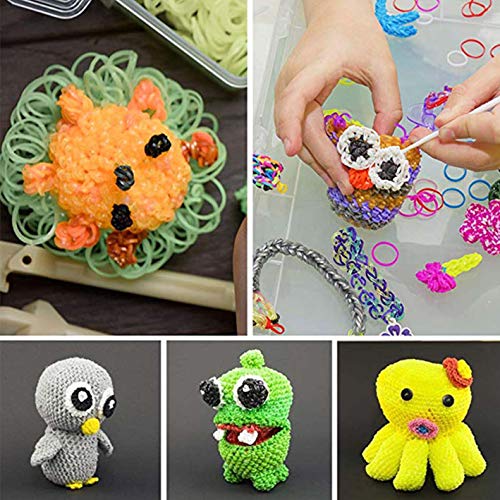 YITOHOP Loom Bands, Rubber Bands Bracelet Making Kit-Including 6000+ Loom Bands,200 S-Clips,15 Charms,100 Beads, and More DIY Arts Crafts Tools for 5+ Year Old Girls Boys Birthday Gift