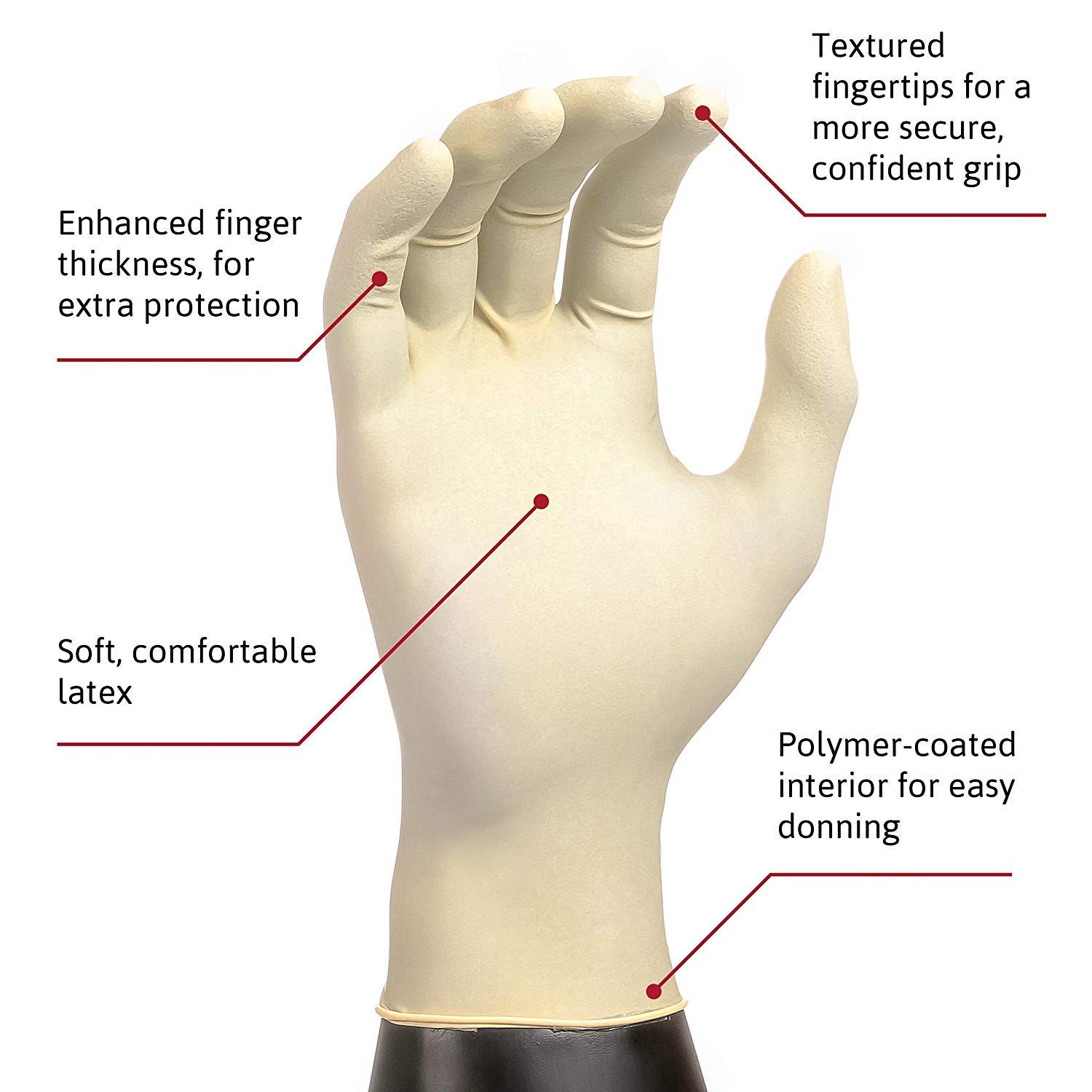 Diamond Grip Latex Glove (100 Count) Size: Medium
