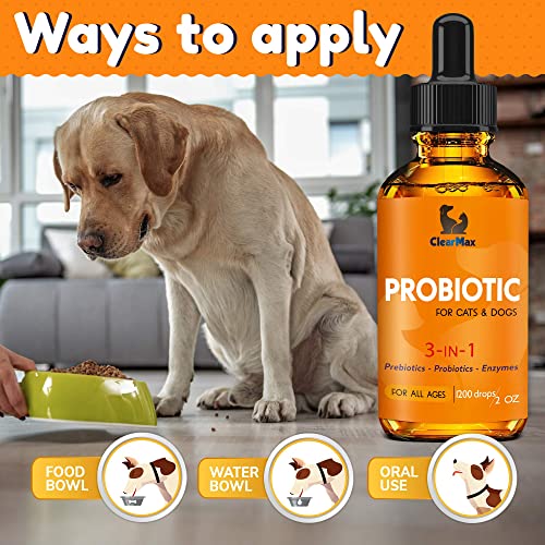 Probiotics for Dogs - Cat Probiotic - Great Dog Probiotics and Digestive Enzymes for Pet - Dog Digestive Enzymes & Pure Prebiotic - Canine Probiotic - Probiotics for Cats - Puppy Probiotic