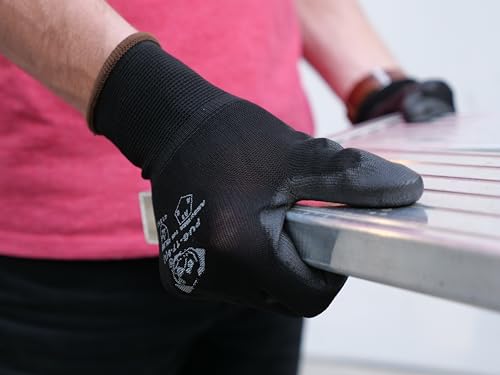 Global Glove Safety Work Gloves work gloves, Black, Large Pack of 144 US