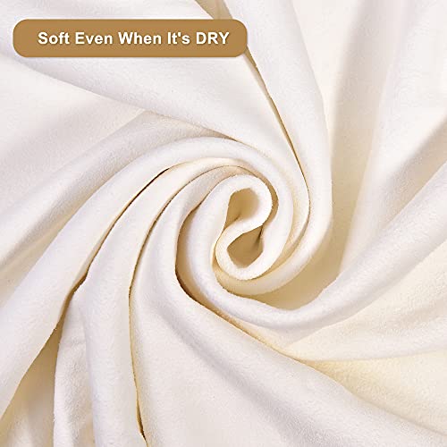 2-Pack Chamois Cloth for Car 35''x 24'' Fast Drying Pad Towel Natural Shammy Towel Real Leather Sheepskin Washing Cloth Cleaning Towel Car and Precision Instruments Multipurpose Wipes Natural Shape