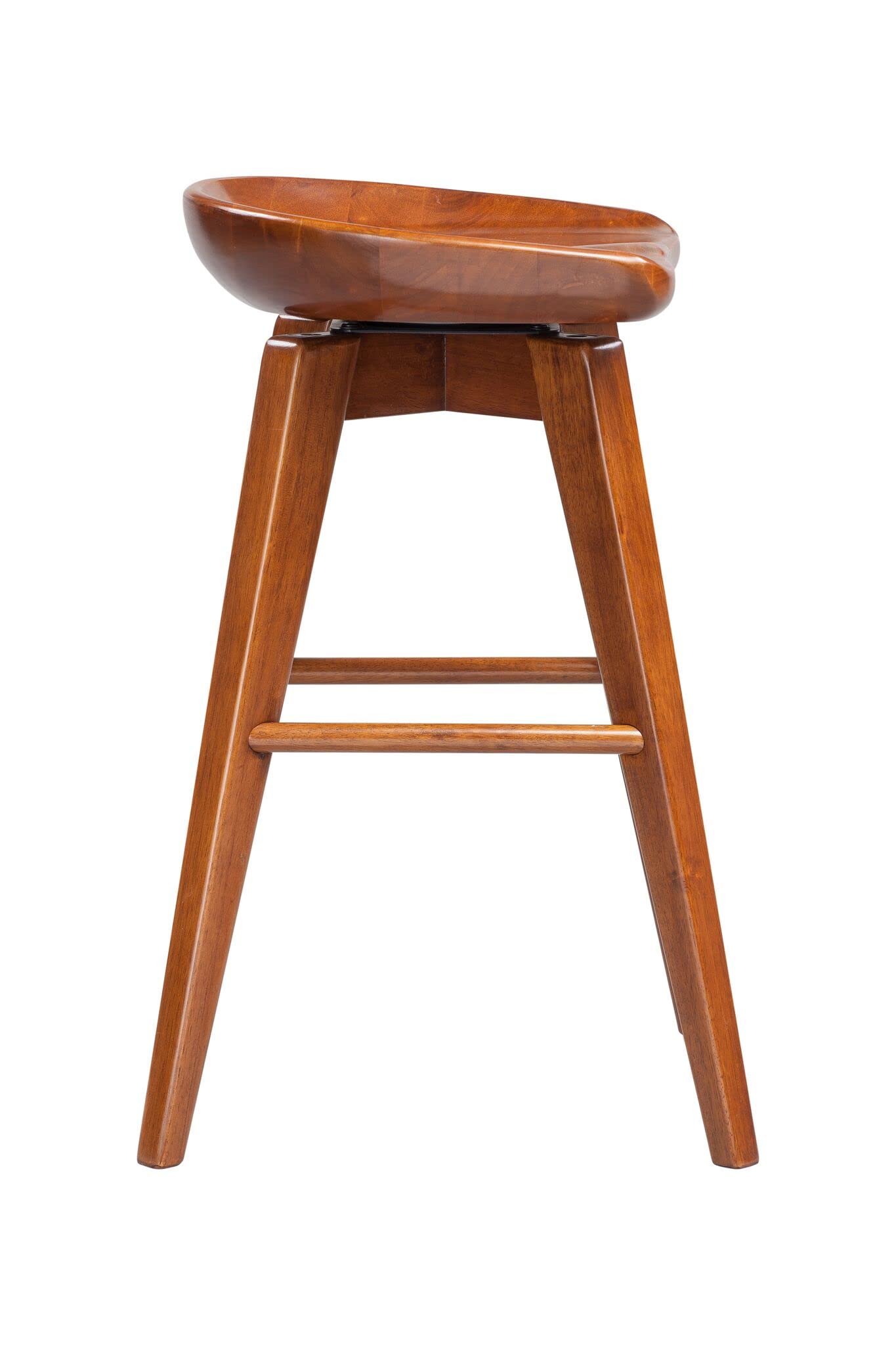 Boraam Bali Counter Height Swivel Stool, 24-Inch, Walnut