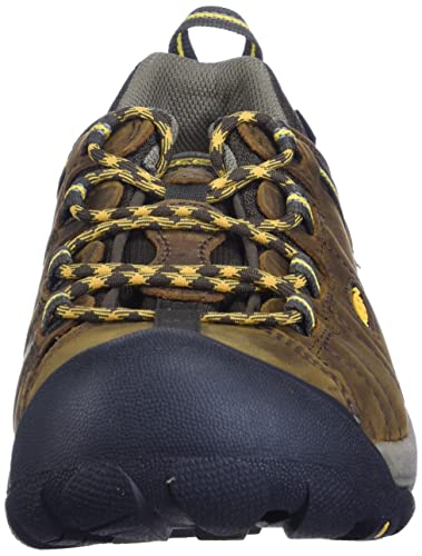 KEEN Men's Targhee 2 Low Height Waterproof Hiking Shoes, Cascade Brown/Golden Yellow, 9.5