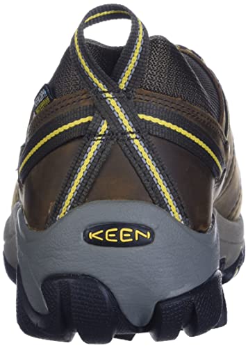 KEEN Men's Targhee 2 Low Height Waterproof Hiking Shoes, Cascade Brown/Golden Yellow, 9.5