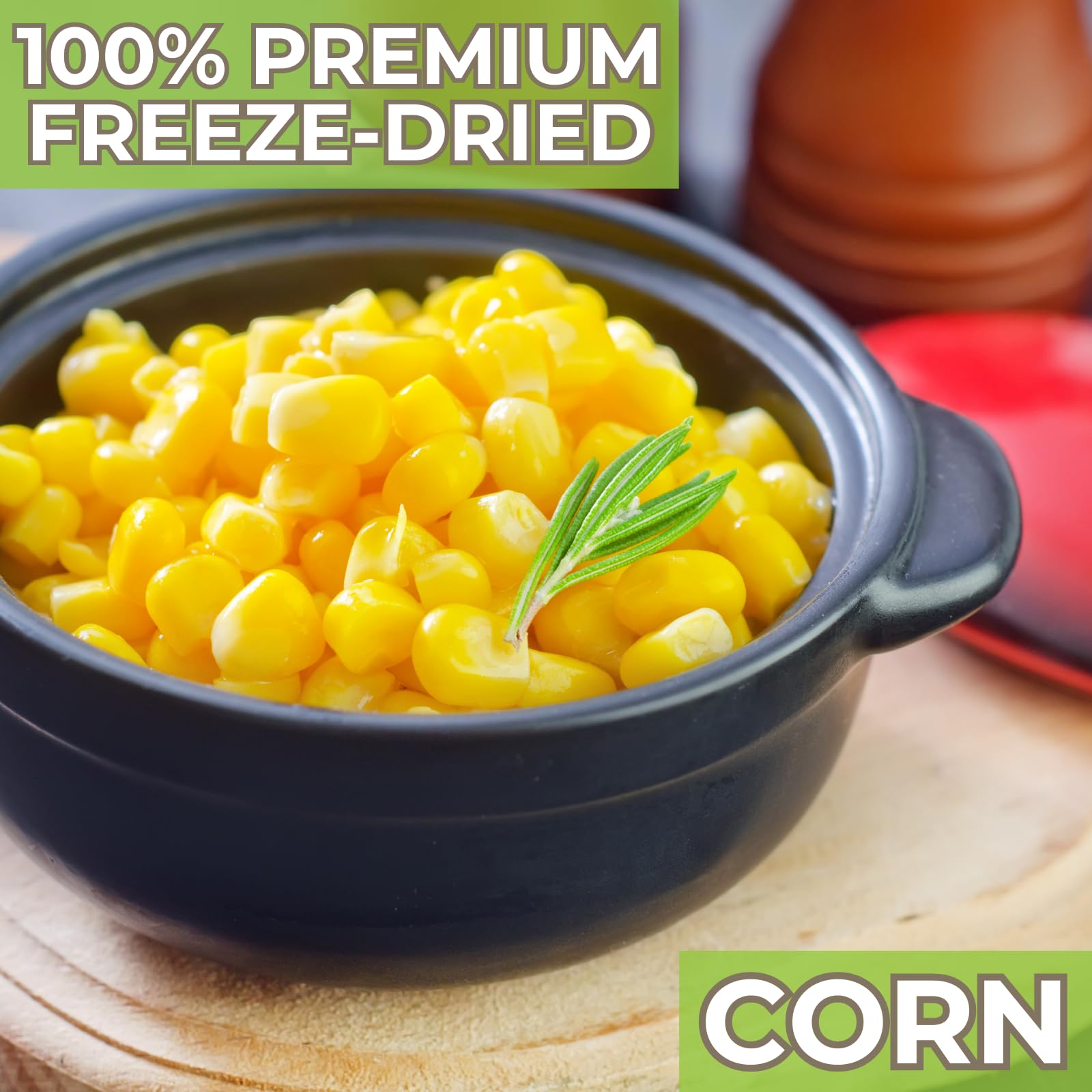 Nutristore Freeze Dried Corn | Premium Quality Vegetables for Healthy Snack or Long Term Storage | Emergency Survival Canned Food Supply | Bulk #10 Can Veggies | 25 Year Shelf Life | Made in USA