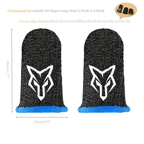 NEW Mobile Game Controller Finger Sleeve Sets [6 Packs],Anti-Sweat Breathable Touchscreen Gaming Finger Sleeve for Mobile Phone Games for PUBG/Mobile Legends/Knives Out (Blue 2)