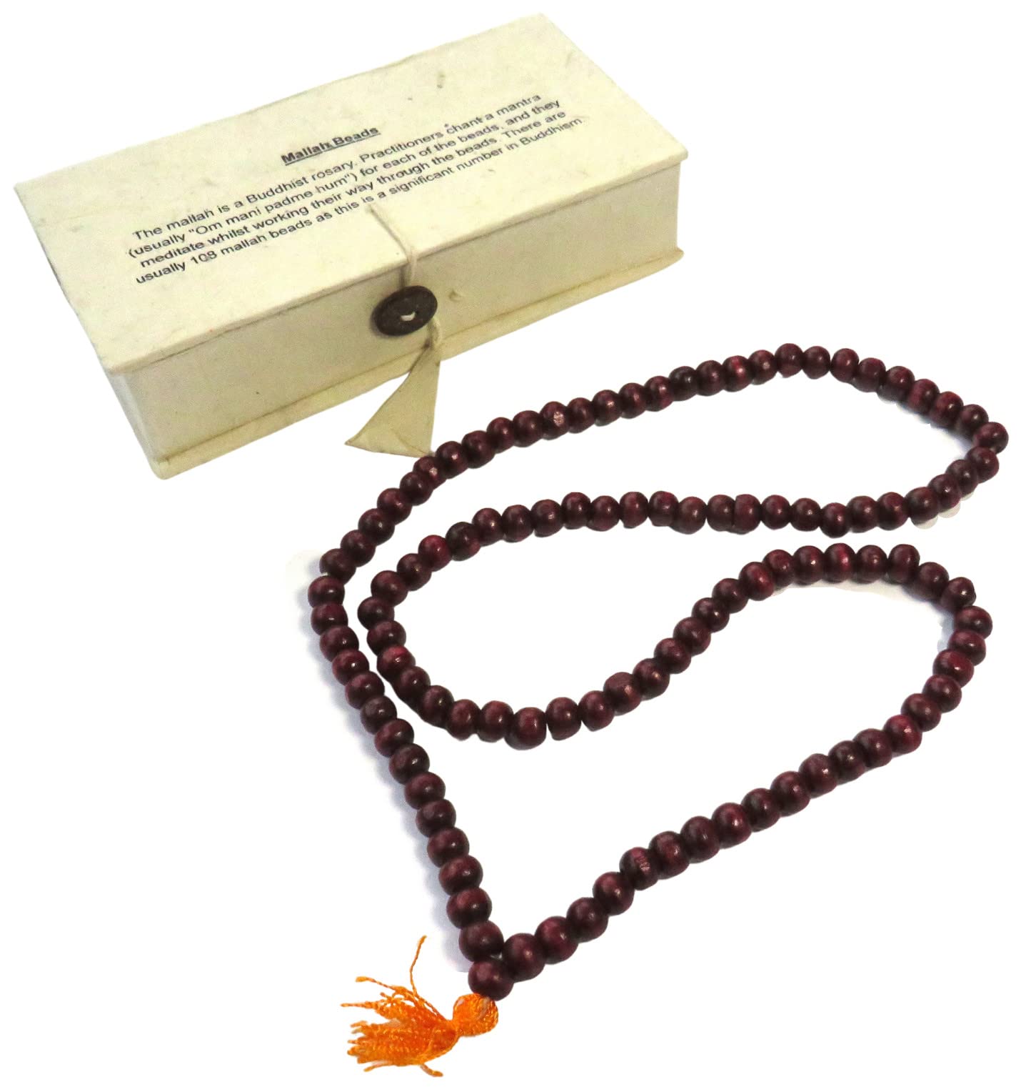 Fair Trade Rosewood Mala / Mallah Beads in Presentation Box