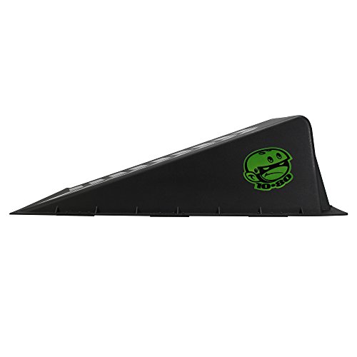 Ten-Eighty Micro Flybox Launch Ramp Set with 2 Connecting Ramps, Portable Skateboard, BMX Bike, Scooter, RC Car Ramp - Durable, Lightweight, Non-Slip Rubber Construction for Kids & Teens, Black