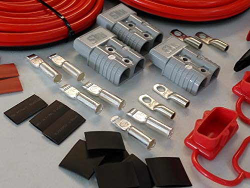 PolePalUSA 32ft DIY Winch Jump Booster Permanent (or Non perm) Quick Connect Trailer 1ga - Gray