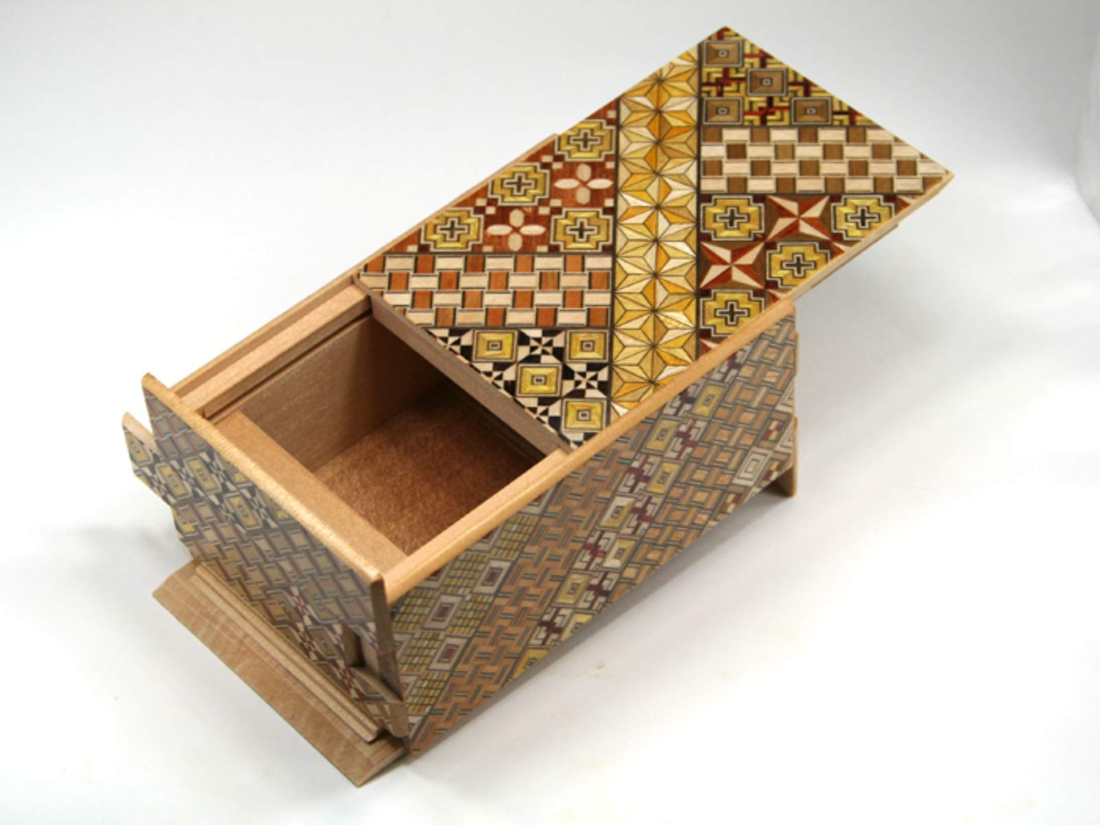 Yosegi Japanese Puzzle Box 5 sun - 27 steps
