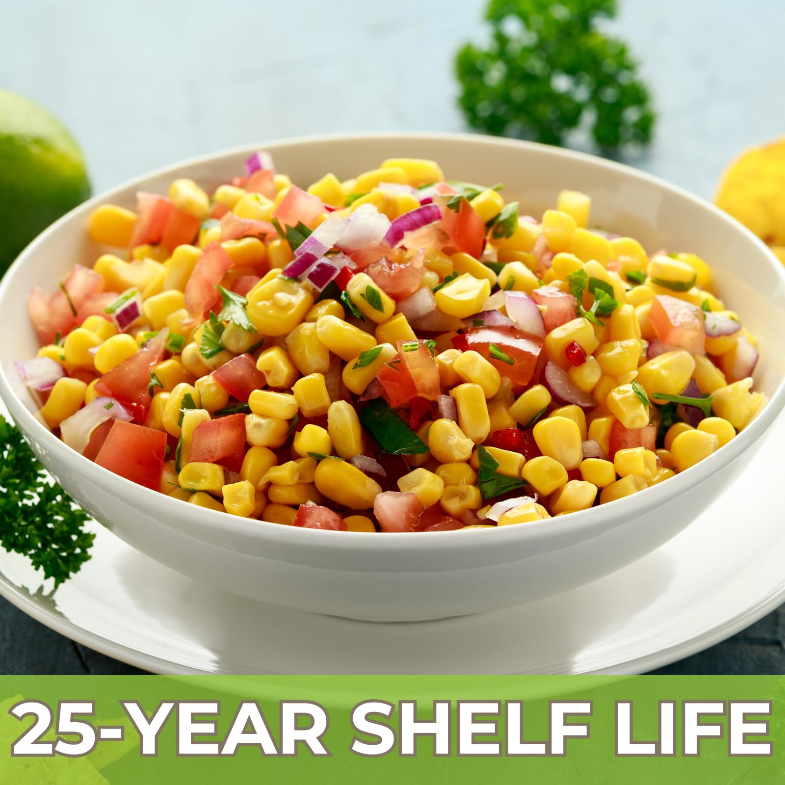 Nutristore Freeze Dried Corn | Premium Quality Vegetables for Healthy Snack or Long Term Storage | Emergency Survival Canned Food Supply | Bulk #10 Can Veggies | 25 Year Shelf Life | Made in USA