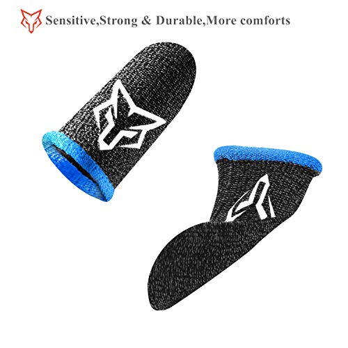 NEW Mobile Game Controller Finger Sleeve Sets [6 Packs],Anti-Sweat Breathable Touchscreen Gaming Finger Sleeve for Mobile Phone Games for PUBG/Mobile Legends/Knives Out (Blue 2)