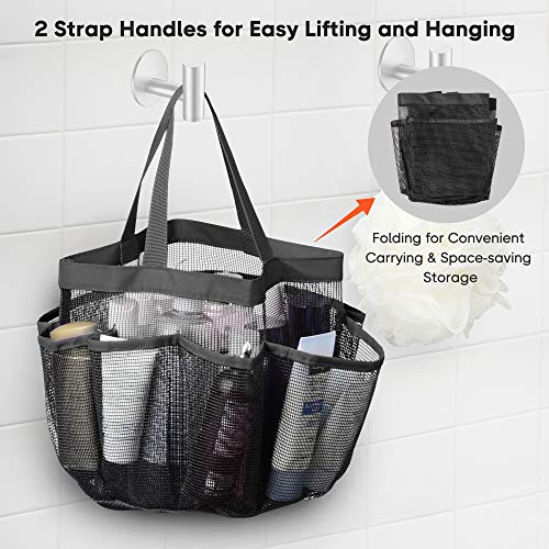 ReaseJoy 2 Pack Mesh Shower 8 Pockets Toiletry Tote Bag Portable Shower Caddy Swimming Pool Bathroom Quick Dry