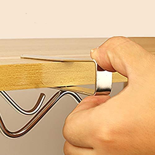 Coffee Mug Holder - 304 Stainless Steel ,Cup Rack Under Shelf, Fit for The Cabinet 0.8" or Less(Primary Color, 2 Pieces)